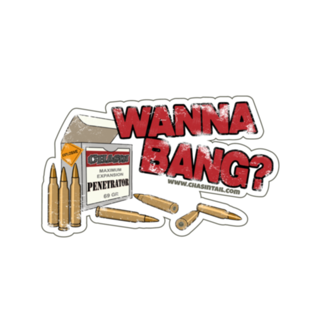 Wanna Bang Bullet Sticker – Chasin' Tail